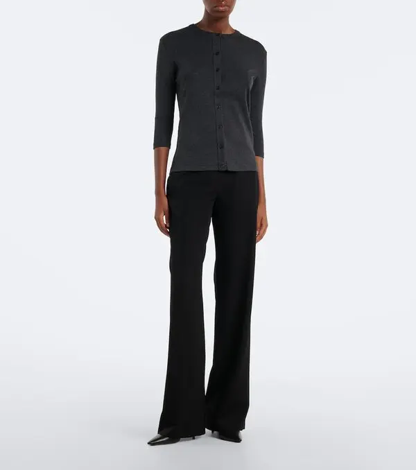 THE ROW Alena Cotton, Cashmere, And Silk Cardigan