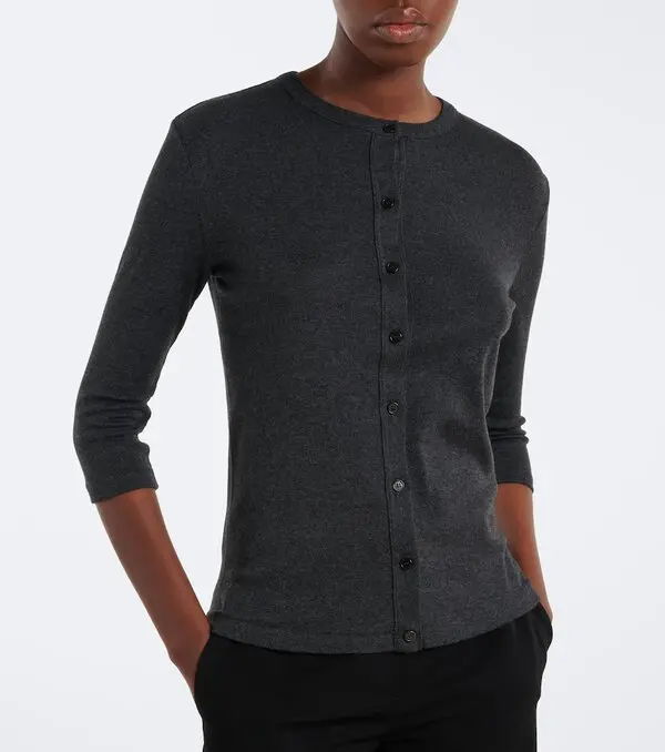 THE ROW Alena Cotton, Cashmere, And Silk Cardigan