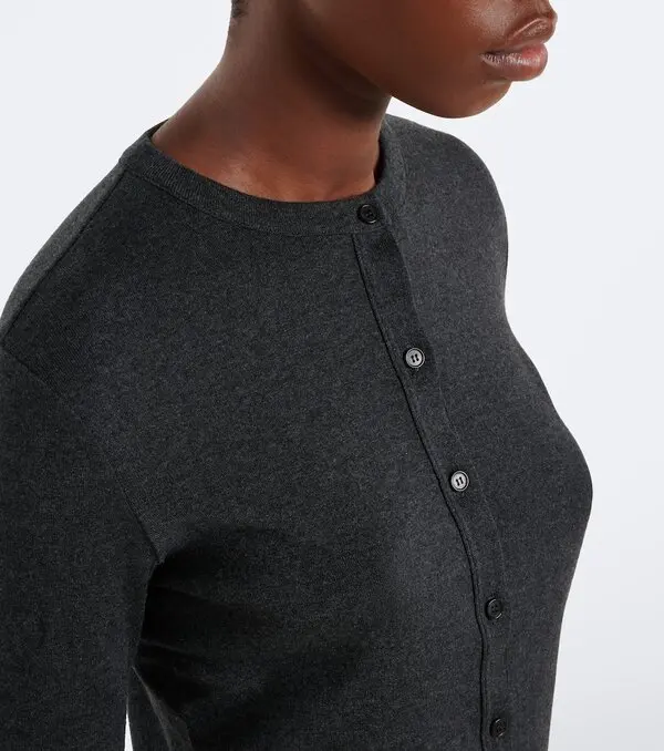 THE ROW Alena Cotton, Cashmere, And Silk Cardigan