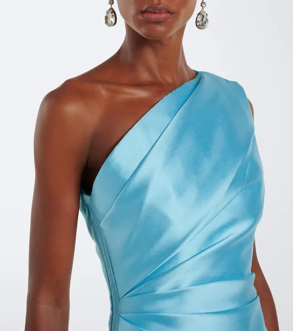 Solace London Kira One-shoulder Satin Gown