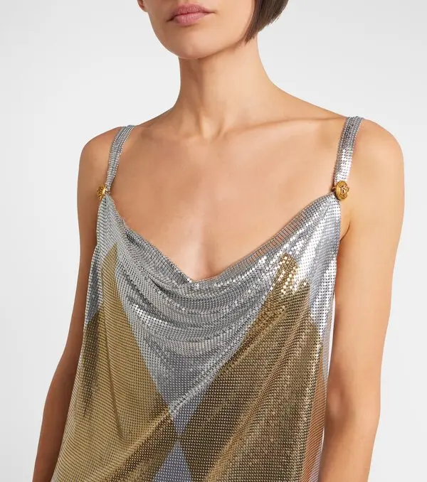 Versace Medusa Draped Chainmail Minidress