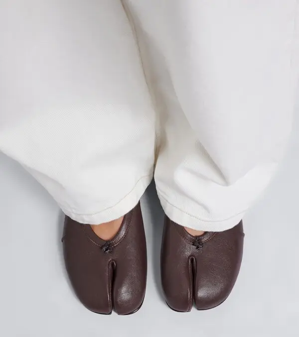 MAISON MARGIELA Tabi Leather Ballet Flats