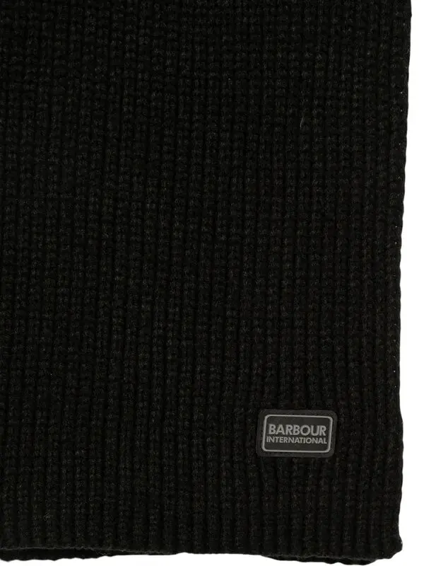 Barbour Sweeper Legacy Logo-patch Scarf And Beanie Hat Set
