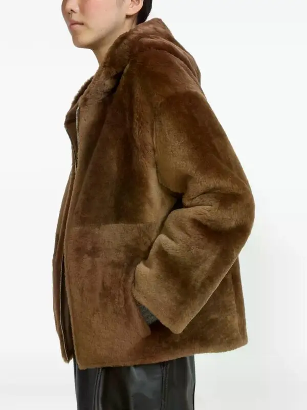 YVES SALOMON Hooded Shearling Jacket
