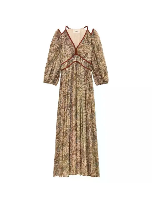 Ba&sh Chana Paisley-print Cold-shoulder Maxi Dress