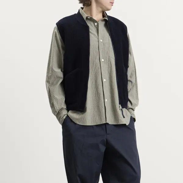 Universal Works Wool Fleece Zip Waistcoat