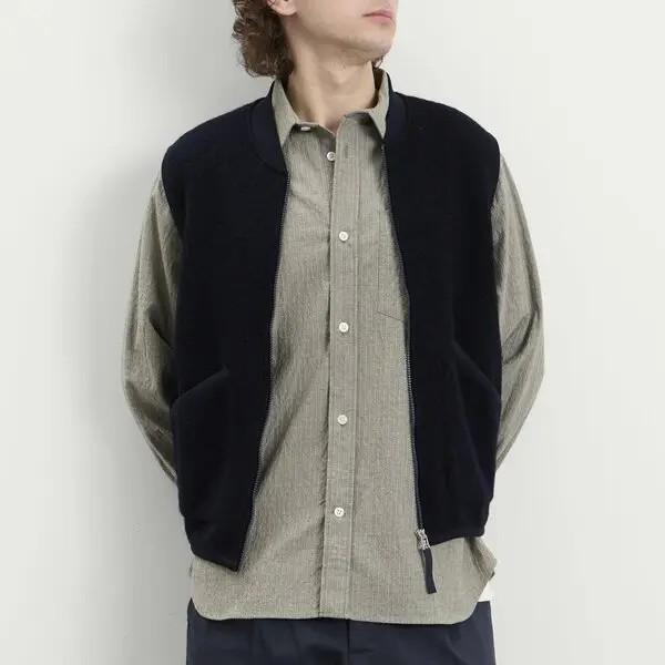 Universal Works Wool Fleece Zip Waistcoat