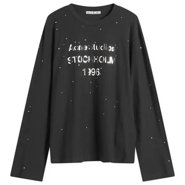 Acne Studios Edden Rhinestone Long Sleeve Top