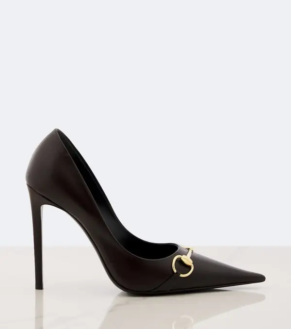 Gucci Donna Horsebit Leather Pumps
