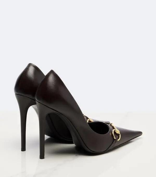 Gucci Donna Horsebit Leather Pumps