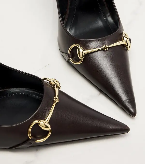 Gucci Donna Horsebit Leather Pumps