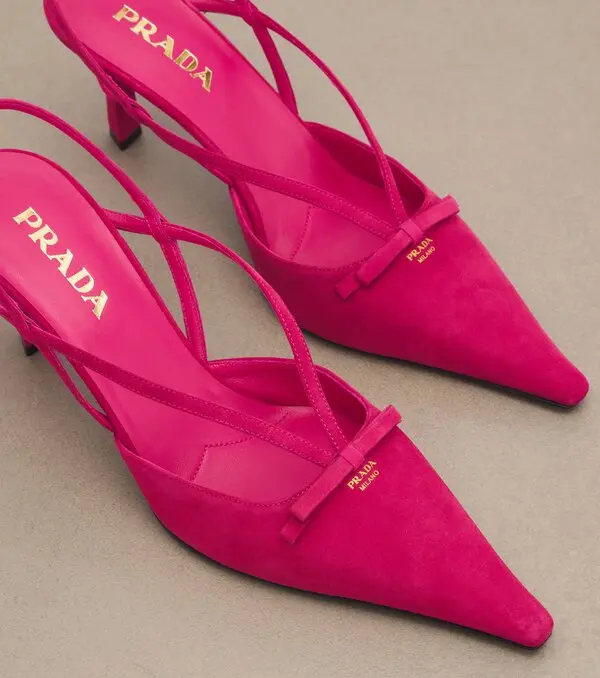 Prada Suede Slingback Pumps