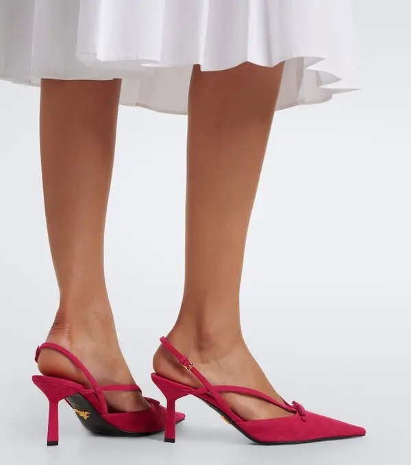 Prada Suede Slingback Pumps