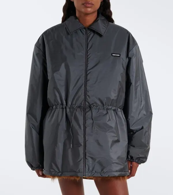 Miu Miu Shearling-lined Blouson Jacket