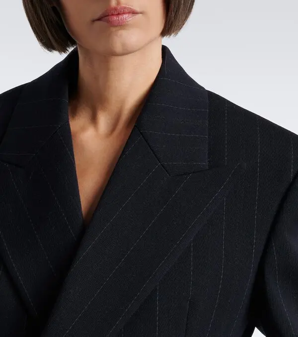Saint Laurent Chalk Stripe Wool Blazer