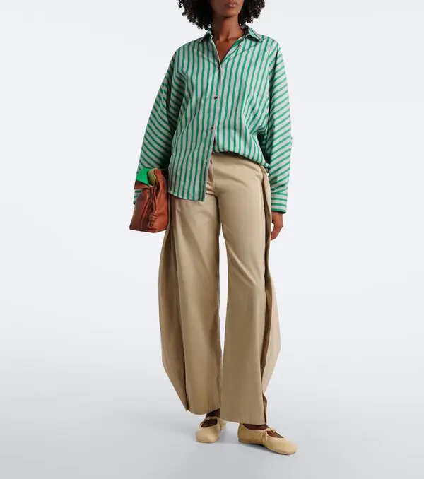 Loewe Pebble Soft Leather Mary Jane Flats