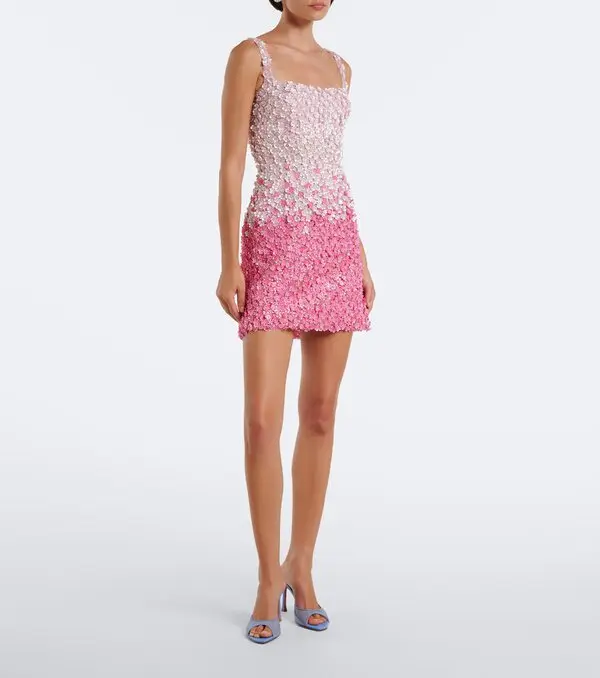LA FUORI Petal Embellished Minidress