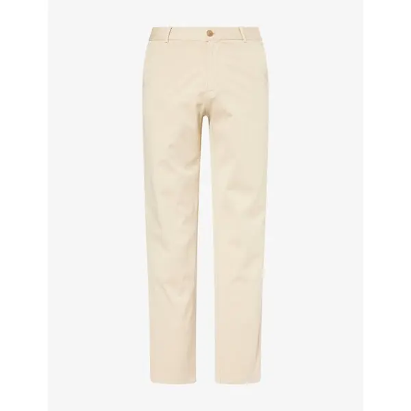 Sunspel Regular-fit Flat-front Stretch-cotton Chino Trousers