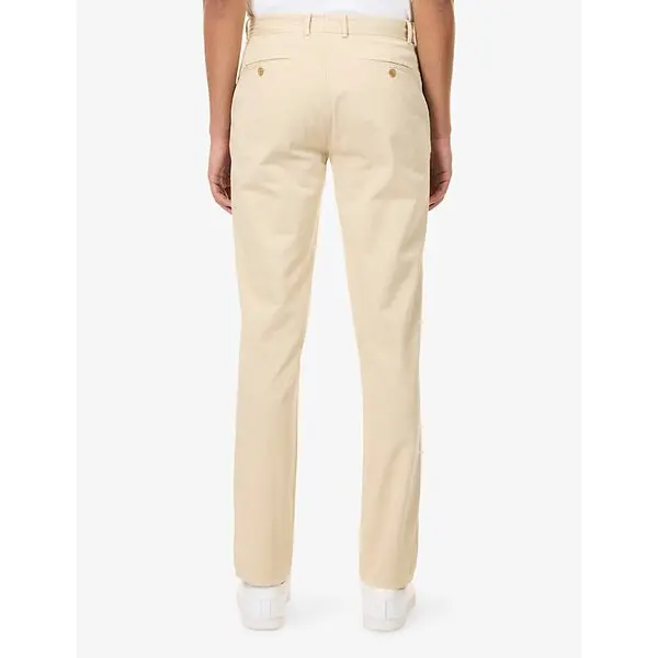 Sunspel Regular-fit Flat-front Stretch-cotton Chino Trousers