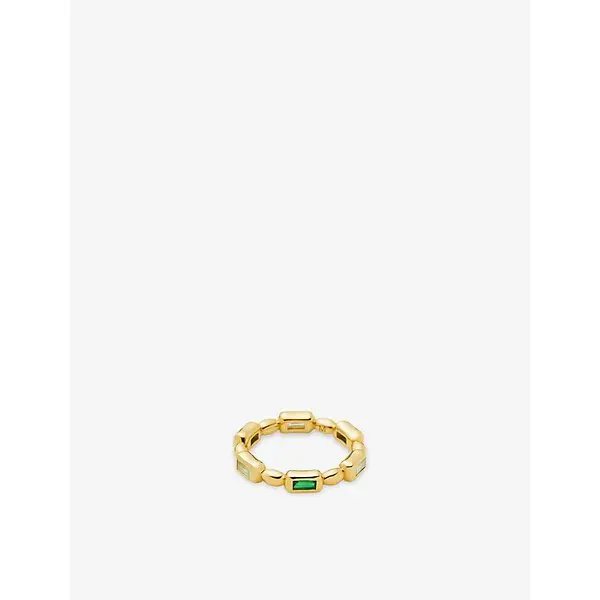 MISSOMA Molten Gemstone 18ct Plated Brass Stacking Ring
