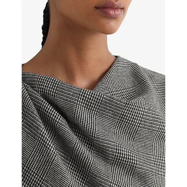 REISS Clara Cinched-waist Wool-blend Midi Dress