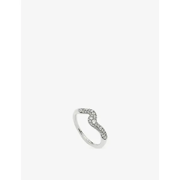 MISSOMA Molten Snow Sterling And Cubic Zirconia Stacking Ring