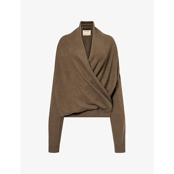 Frenckenberger Cross Draped Cashmere Jumper