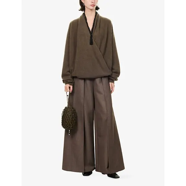 Frenckenberger Cross Draped Cashmere Jumper