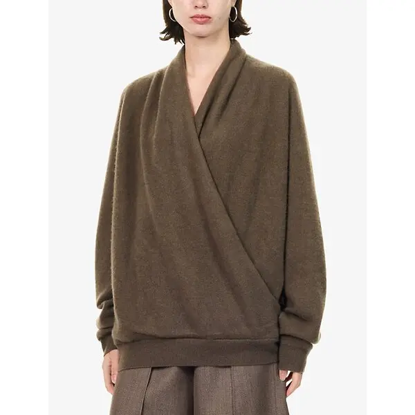 Frenckenberger Cross Draped Cashmere Jumper