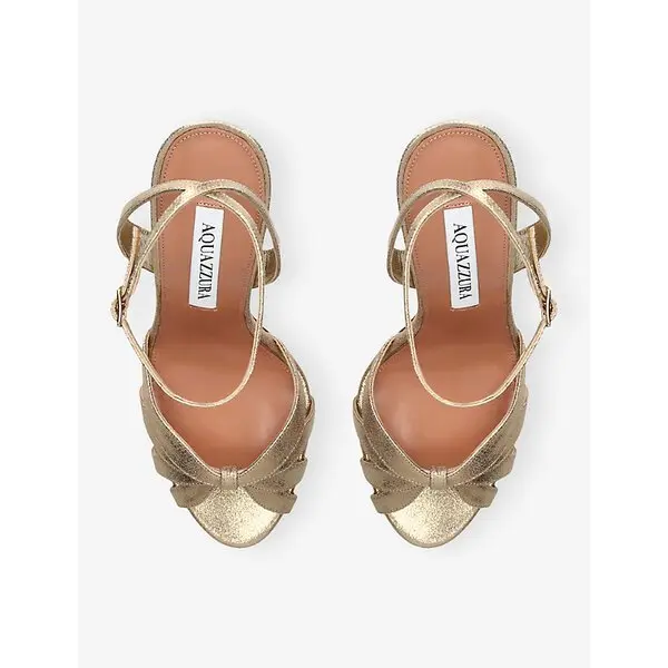 AQUAZZURA Soulmate 105 Heeled Leather Sandals