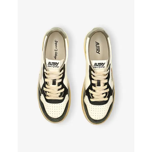 AUTRY Medalist Vintage Leather Trainers - White/comb