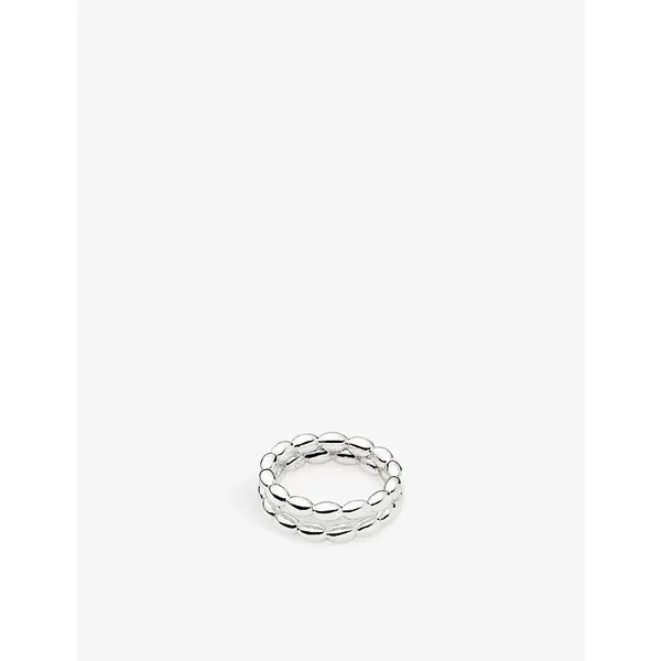 MISSOMA Molten Olive 925 Sterling Plated Brass Stacked Ring