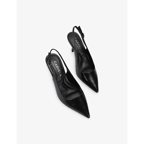Carvela Spirit Heeled Leather Slingback Courts