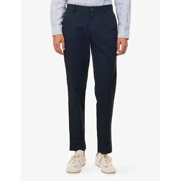 Sunspel Regular-fit Flat-front Stretch-cotton Chino Trousers