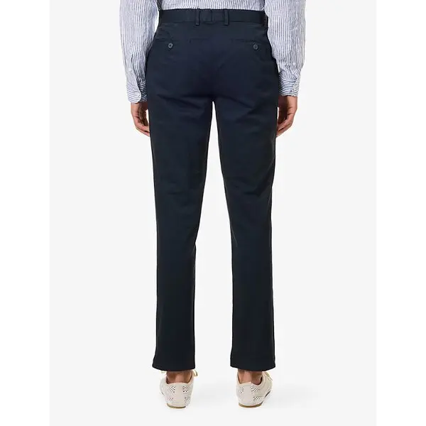 Sunspel Regular-fit Flat-front Stretch-cotton Chino Trousers