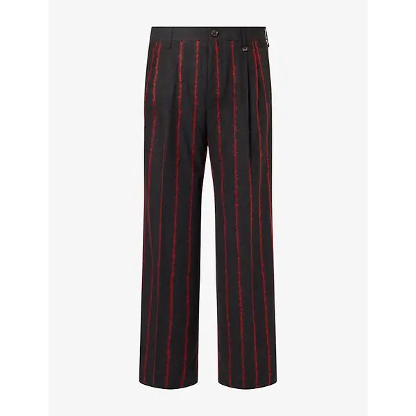 VIVIENNE WESTWOOD Rafael Striped Wide-leg Wool Trousers