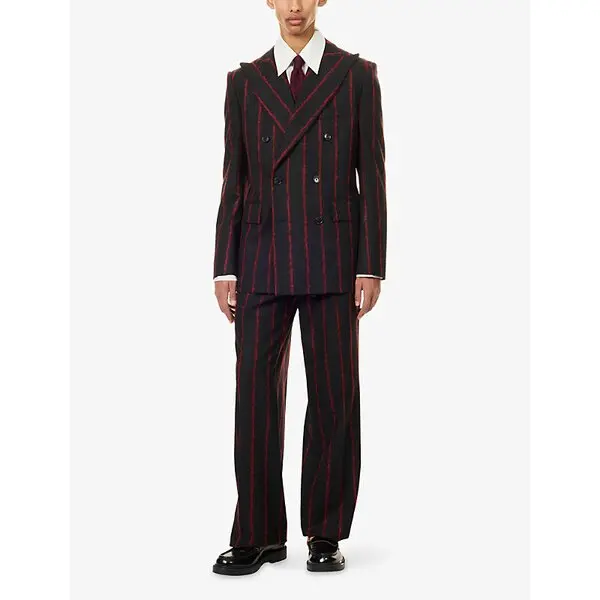 VIVIENNE WESTWOOD Rafael Striped Wide-leg Wool Trousers