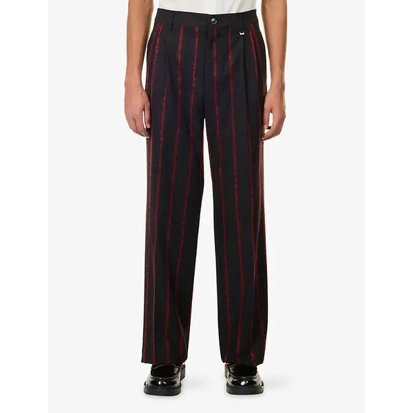 VIVIENNE WESTWOOD Rafael Striped Wide-leg Wool Trousers