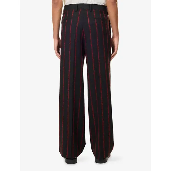 VIVIENNE WESTWOOD Rafael Striped Wide-leg Wool Trousers