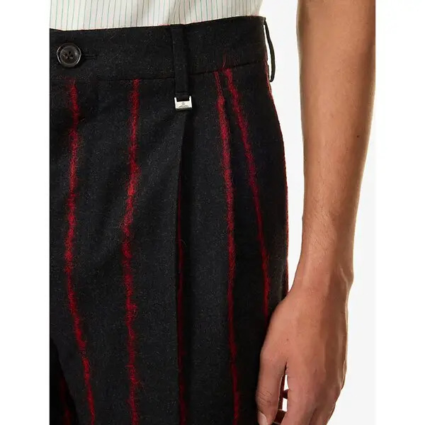 VIVIENNE WESTWOOD Rafael Striped Wide-leg Wool Trousers