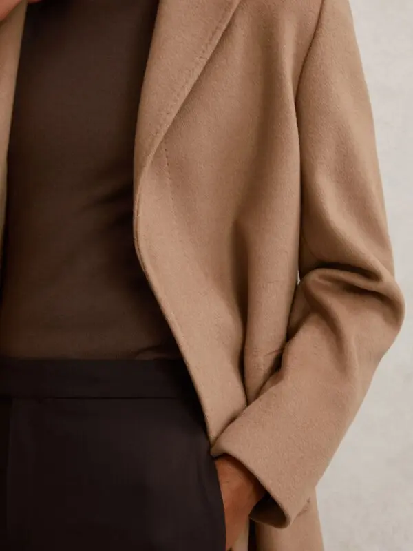 REISS Wool-blend Single-breasted Overcoat