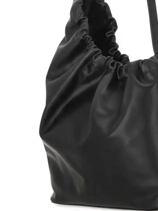 AESTHER EKME Demi Lune Cloud Ruched Leather Shoulder Bag