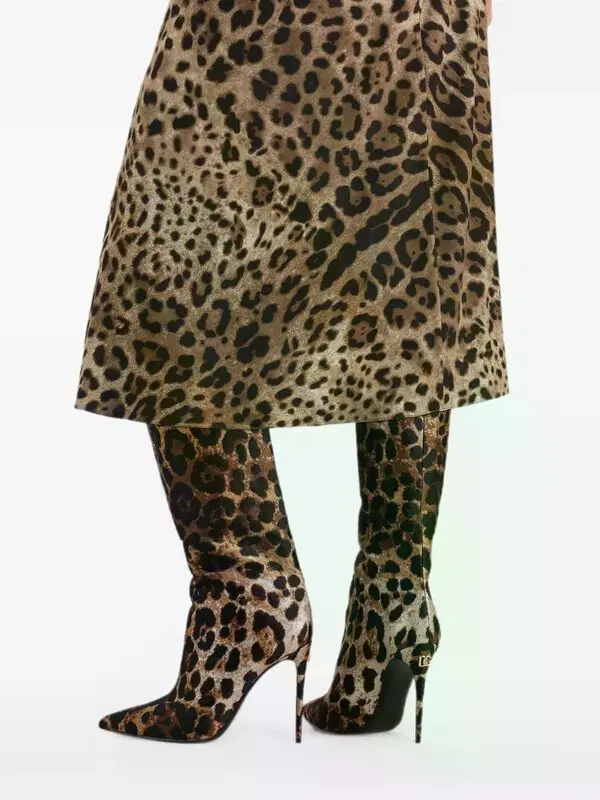 Dolce & Gabbana Leopard-print Viscose Jersey Skirt