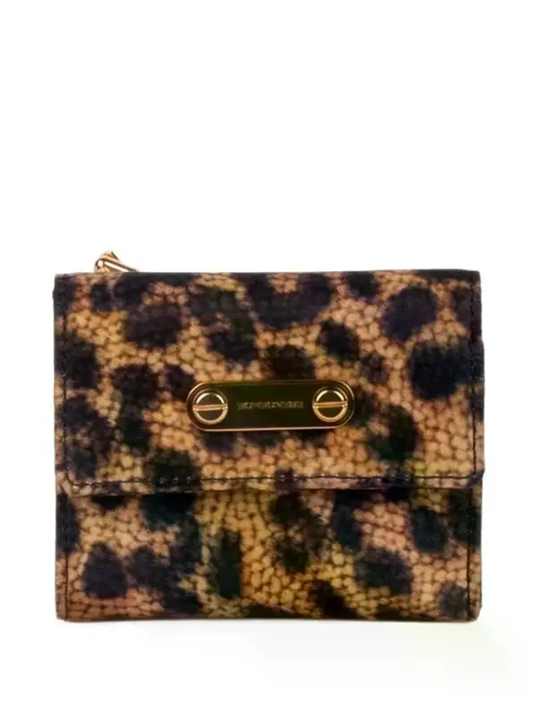 Borbonese Leopard-print Logo-plaque Wallet