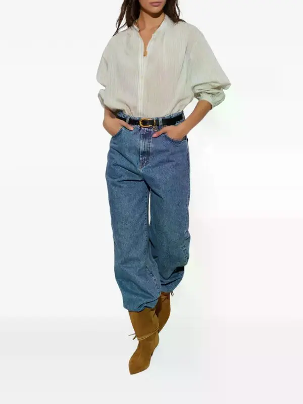 A.p.c. Ecru Stand Up Collar Blouse