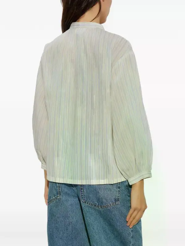 A.p.c. Ecru Stand Up Collar Blouse