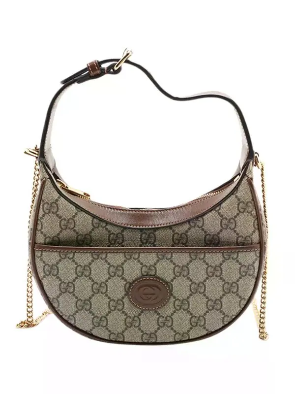 Gucci Gg Supreme Mini Half Moon Satchel