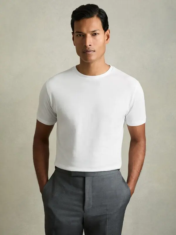 REISS Bless Pack Cotton Crew-neck Tailored-fit T-shirts-pack