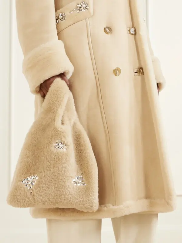Simone Rocha Shearling-effect Shoulder Bag