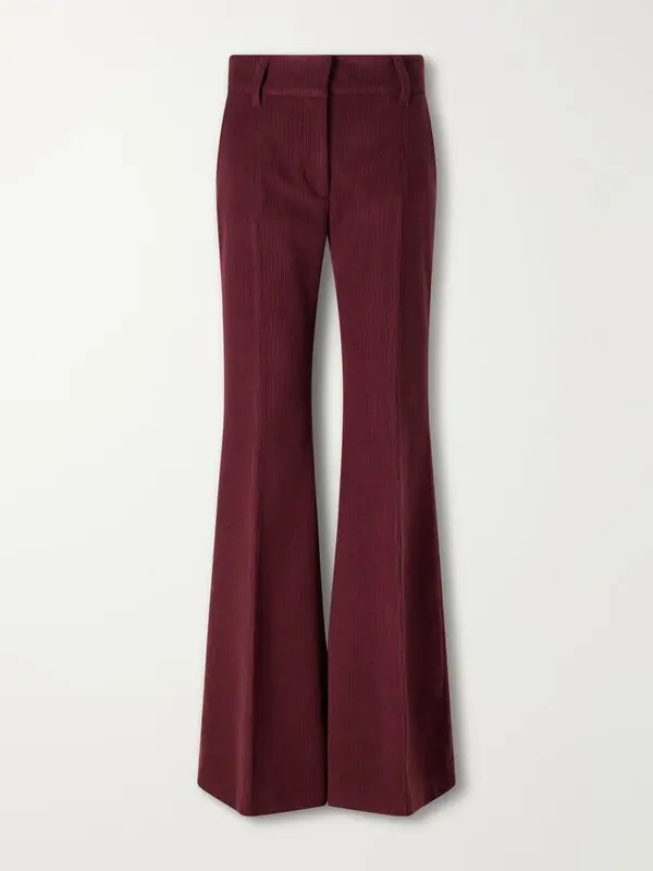 Gabriela Hearst Rhein Cashmere And Wool-blend Flared Pants